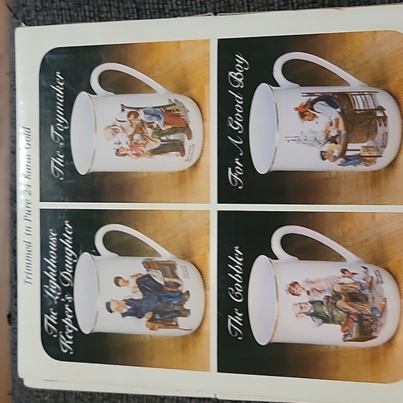 Norman Rockwell | Dining | Norman Rockwell 4 Piece Collectors Mug Set ...